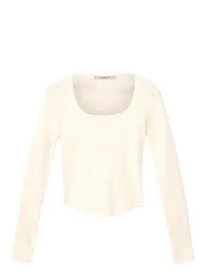 ALLSAINTS Hally Slim-fit Knitted Top - Chalk White