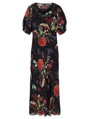 ALLSAINTS Tiwa Floral-print Maxi Dress - Haze Black