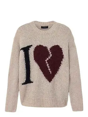 ALLSAINTS Lover Relaxed-fit Wool And Alpaca-blend Jumper - Pebble Brown
