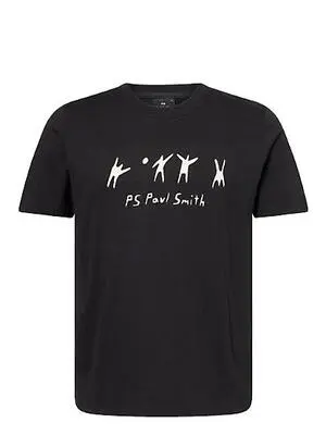 Paul Smith Volleyball Printed Cotton-jersey T-shirt - Black