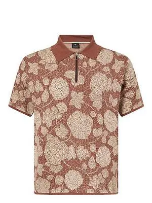 Paul Smith Printed Short-sleeve Cotton Polo Shirt - Brown