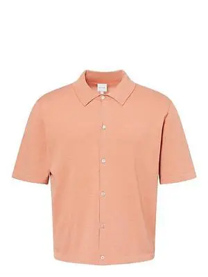 Paul Smith Check-print Short-sleeves Cotton-knit Shirt - Orange