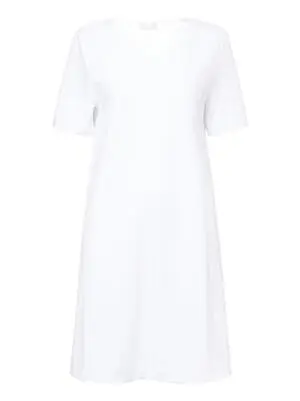 Hanro V-neck Cotton-jersey Nightdress - White