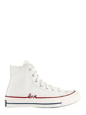 CONVERSE All Star Hi 70 Canvas Trainers - Heart Vintage White Egre