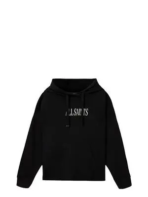 ALLSAINTS Etie Branded-print Cotton-jersey Hoody - Black