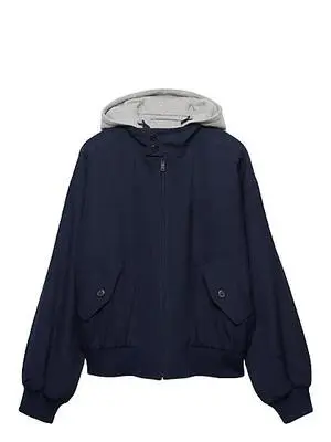 Prada Hooded Wool Jacket - Blue