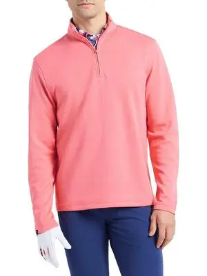 Robert Graham Troland Quarter-zip Pullover - Pink Lemonade