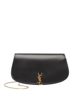 Saint Laurent Mini Voltaire Leather Shoulder Bag - Noir