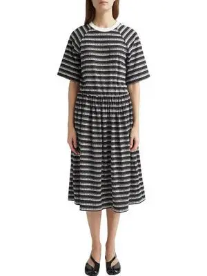 UNDERCOVERISM Print Two-piece Effect Dress - Black Border