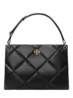 Tory Burch Kira Diamond Quilted Leather Tote - Black