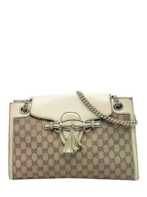 Gucci Large Gg Canvas Emily Shoulder Bag - Brown