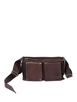 Miu Miu Utilitarian Nappa Leather Shoulder Bag - Sienna