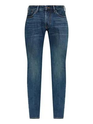 Emporio Armani Tapered-Leg Jeans Navy Blue