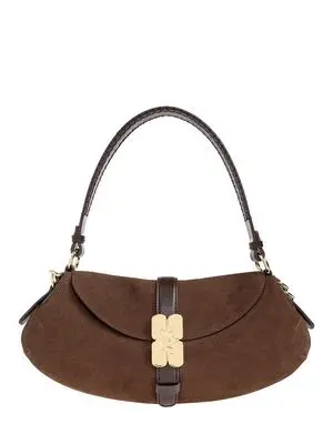 GANNI Eco Leather Shoulder Bag - Brown