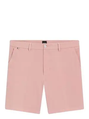 BOSS Modern-fit Stretch-cotton Twill Shorts - Light Pink
