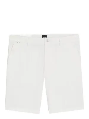 BOSS Modern-fit Stretch-cotton Twill Shorts - White