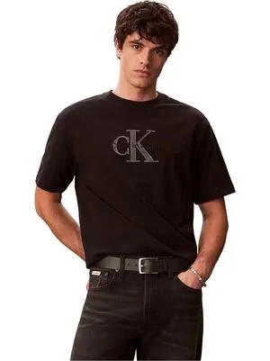 Calvin Klein Monologo Outline Graphic Classic T-shirt - Black