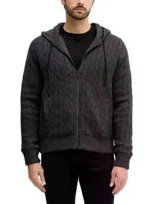 BOSS Kudable Hooded Cardigan - Grey