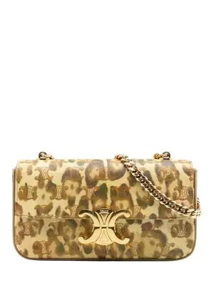Celine 2000-2025 Calfskin Claude Chain Shoulder Bag - Brown