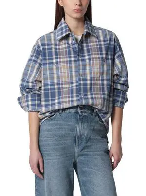 GOLDEN GOOSE Checked Cotton Poplin Shirt - Multicolor