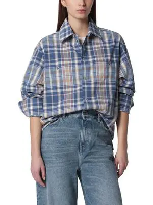 GOLDEN GOOSE Checked Cotton Poplin Shirt