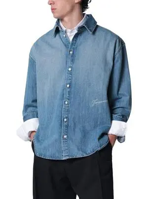 Jacquemus Simon De-nîmes Denim Shirt - Blue