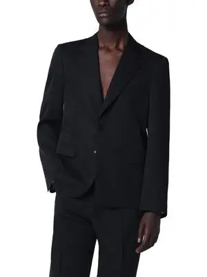 MAISON MARGIELA Wool Single-breasted Jacket - Black