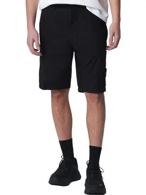 Stone Island Cotton Canvas Cargo Bermuda Shorts - Black