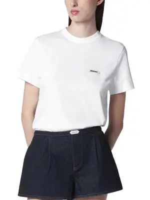 Jacquemus Cotton T-shirt With Logo - White