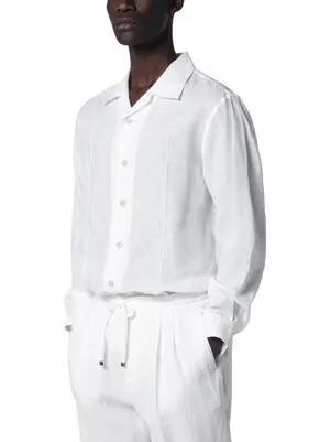Brunello Cucinelli Linen East Fit Shirt - White