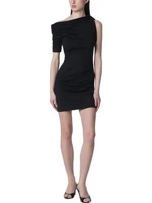 Jacquemus Draped Mini Dress - Black