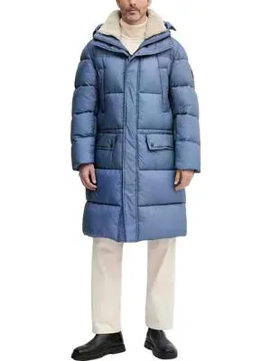 BOSS Hooded Padded Coat - Blue