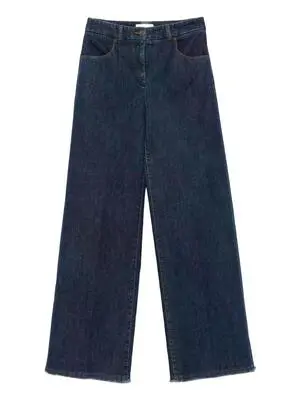 VIA MASINI 80 Frayed-hem Jeans - Blue
