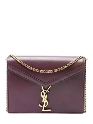 Saint Laurent 2018 Smooth Calfskin Monogram Cassandra Clasp Shoulder Bag - Red