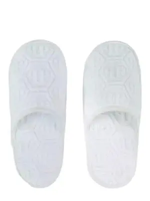 Philipp Plein Hexagon Flat Slippers - White