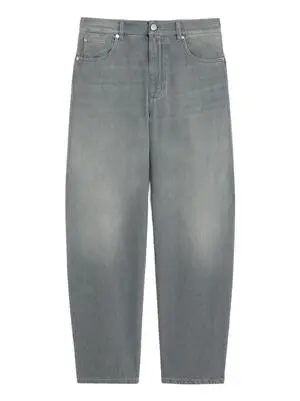 Max Mara Denim Barrel Leg Jeans - Medium Grey