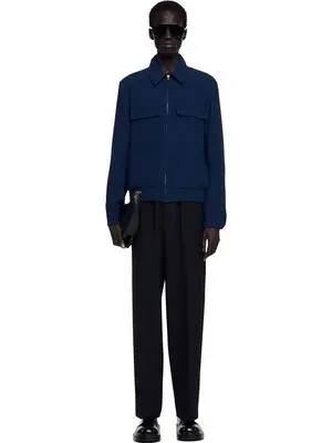 Sandro Textured Zip-up Jacket - Royal Blue