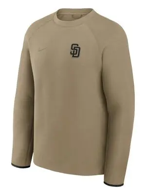 Nike San Diego Padres Tech Fleece Mlb Pullover Crew - Brown