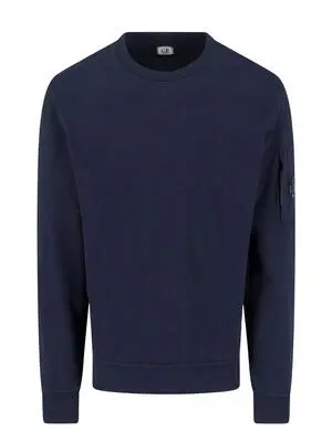 C.P. COMPANY Lens Crew Neck Sweatshirt - Blue