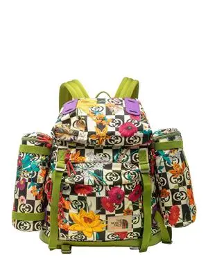 Gucci X The North Face Floral Print Backpack - Green