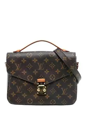 LOUIS VUITTON 2015 Monogram Pochette Metis Satchel - Brown