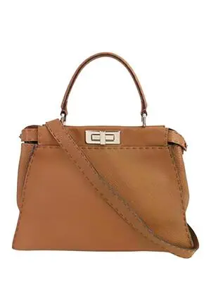Fendi Selleria Peekaboo Iconic Satchel - Brown