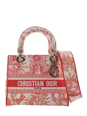 Dior 2024 Medium Lady D-lite Satchel - Red