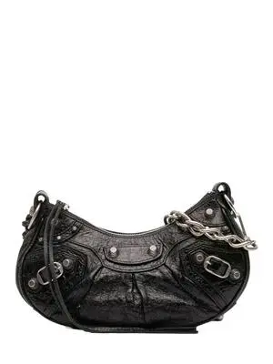 Balenciaga 2022 Lambskin Motocross Le Cagole Xs Crossbody Bag - Black