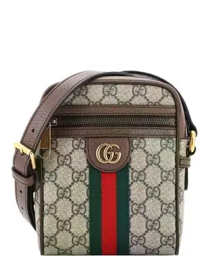 Gucci Ophidia Gg Coated Canvas Mini Messenger Bag - Brown