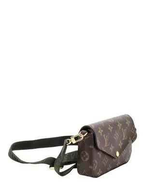 LOUIS VUITTON Felicie Strap & Go Handbag Monogram Canvas - Brown