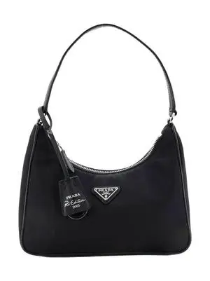 Prada Re-edition 2005 Tessuto Mini Hobo Bag - Black