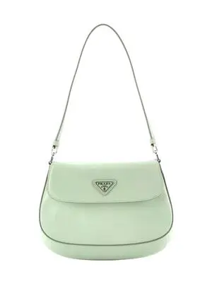 Prada Cleo Flap Hobo Bag Spazzolato Leather Small - Green