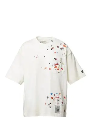Mihara Yasuhiro Sticker-print T-shirt - White