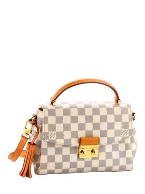 LOUIS VUITTON Croisette Handbag Damier Crossbody Bag - White